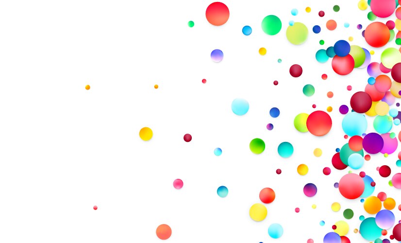 Rainbow dots on white canvas Royalty Free Vector Image