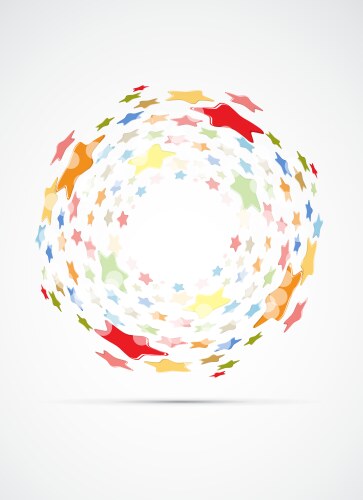 Abstract color stars on light background Vector Image