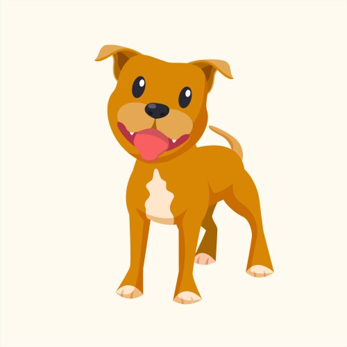 Cartoon funny pitbull Royalty Free Vector Image