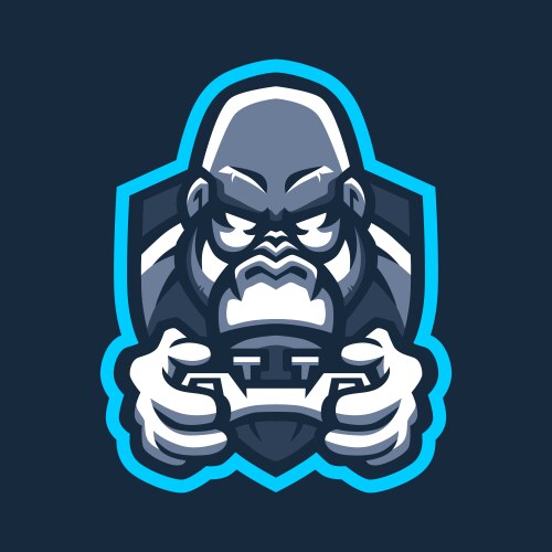 Ninja gaming joystick sport logo icon Royalty Free Vector