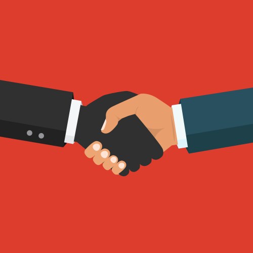 Business partnership handshake symbol success Vector Image