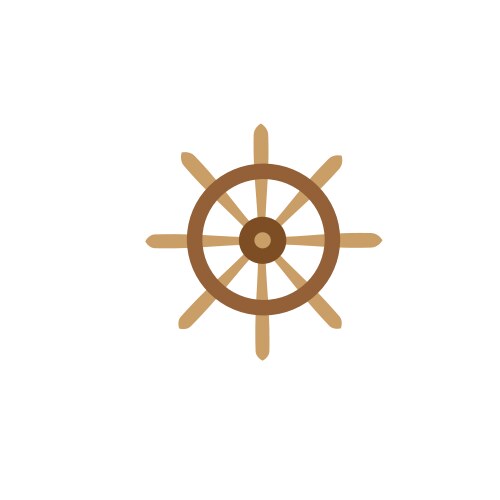 Sea ship helm Royalty Free Vector Image - VectorStock