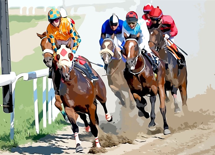 Horse race Royalty Free Vector Image - VectorStock