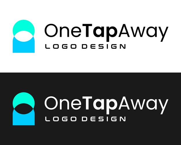 One tap logo Royalty Free Vector Image - VectorStock