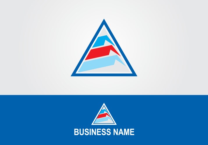 Triangle company logo Royalty Free Vector Image