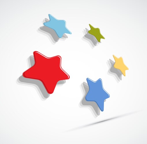 Abstract color stars on light background Vector Image