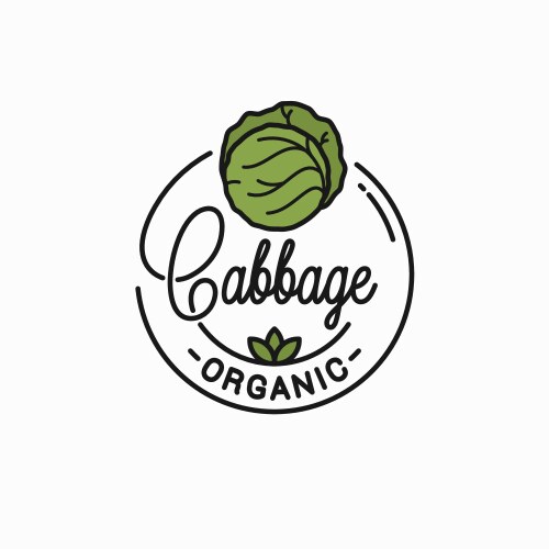 Cabbage logo design concept template Royalty Free Vector