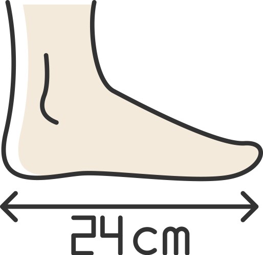 Dimensions and measurements of human feet Vector Image