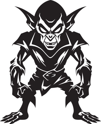 Diabolicaldwarf cartoon evil goblin goblingloom Vector Image