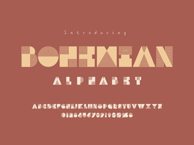 Overlay font Royalty Free Vector Image - VectorStock