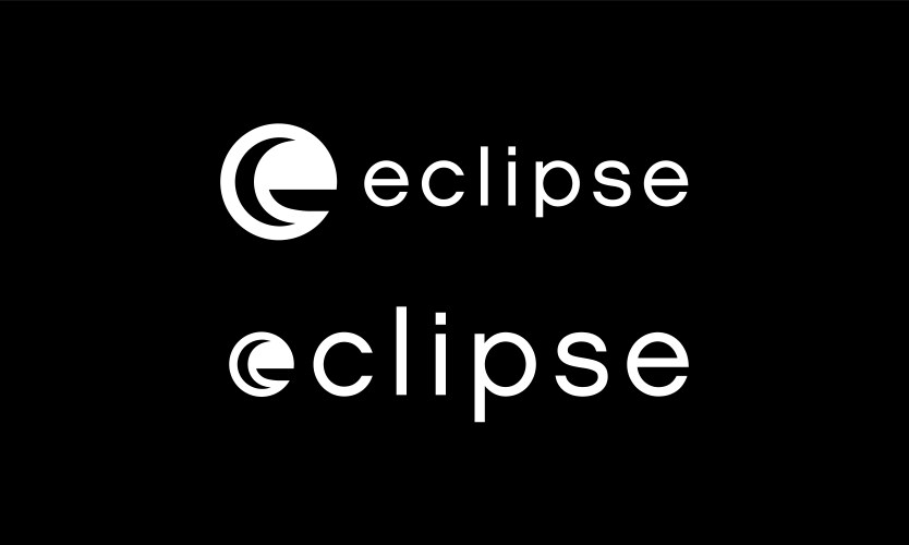 Eclipse logo design inspiration negative Vector Image