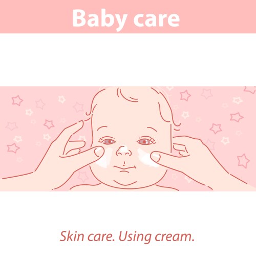 Logotype mother with newborn baby on hands Vector Image