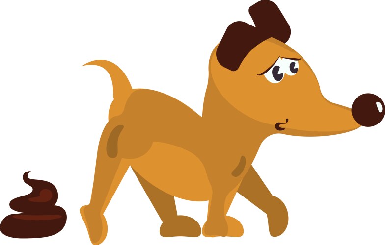Cartoon dog sniffing Royalty Free Vector Image