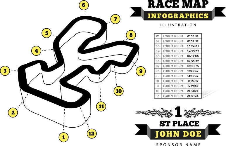Driving racing circuit Royalty Free Vector Image
