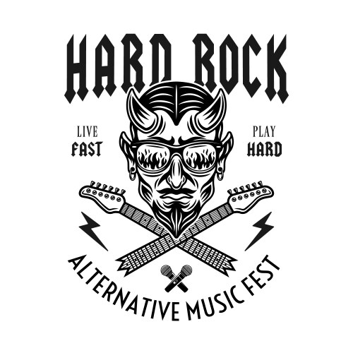 Rock emblem art Royalty Free Vector Image - VectorStock