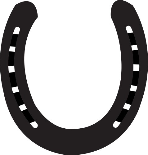 Donkey footprint icon horse paw print Royalty Free Vector