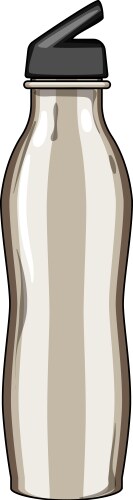 Steel stainless bottle cartoon Royalty Free Vector Image