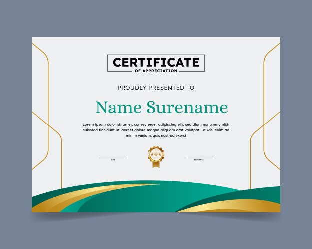 Certificate Green Template Vector Images (over 11,000)