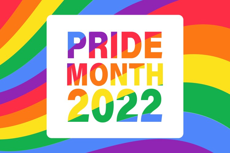 Happy pride month 2022 - horizontal banner Vector Image
