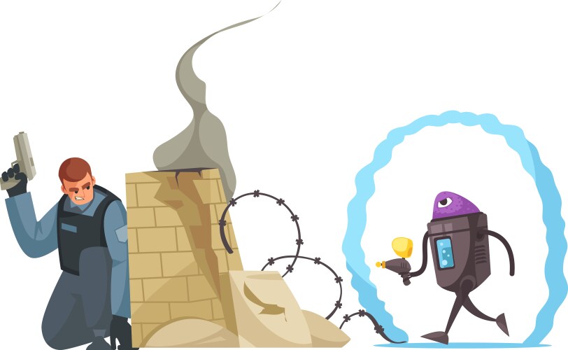 Cartoon alien Royalty Free Vector Image - VectorStock