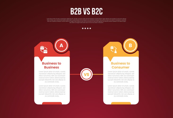 b2b-vs-b2c-business-infographic-for-comparison-vector-image