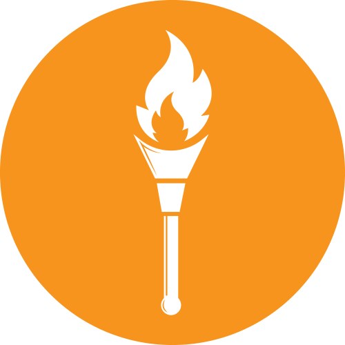 Torch logo icon design Royalty Free Vector Image