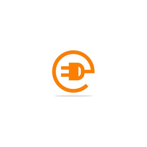 Electrical wiring or connector cable logo Vector Image