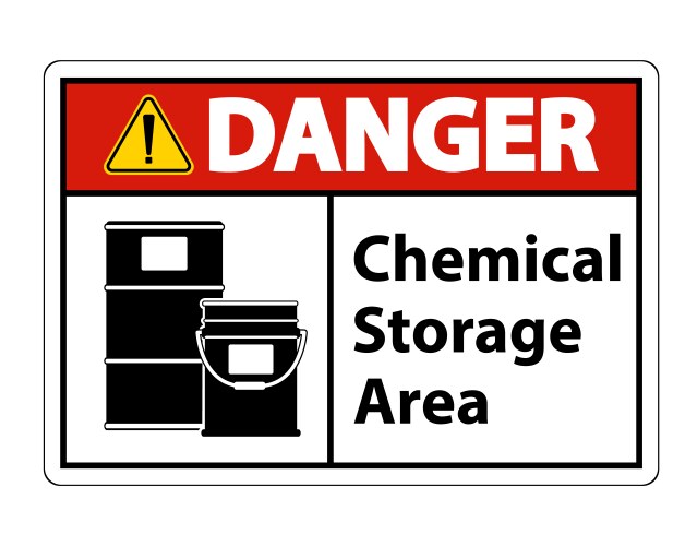 Chemical storage symbol sign isolate on white Vector Image