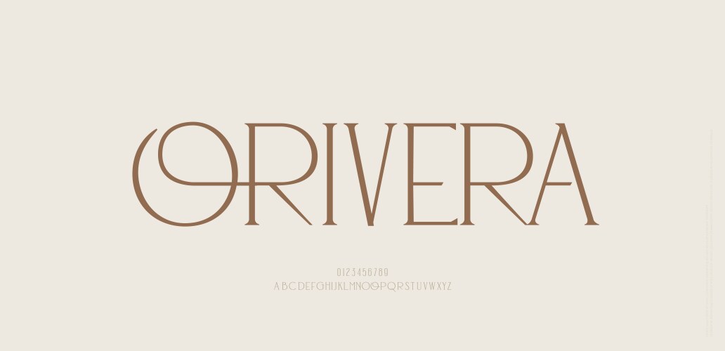 Beauty modern luxury font alphabet logo Royalty Free Vector