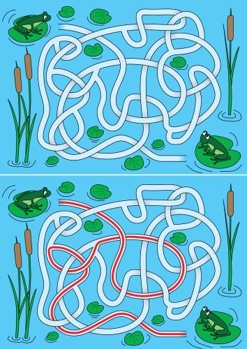 Maze Frog Game Vector Images (over 120)