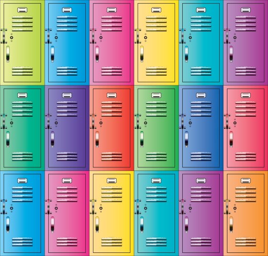 Red school lockers Royalty Free Vector Image - VectorStock