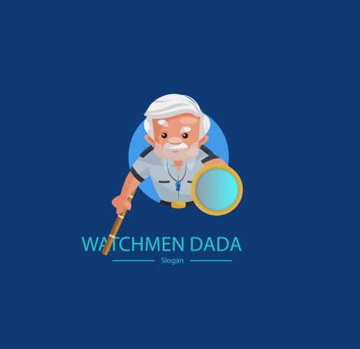 Watchman cartoon Royalty Free Vector Image - VectorStock