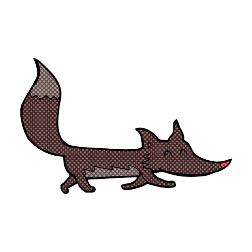 Comic cartoon little wolf Royalty Free Vector Image