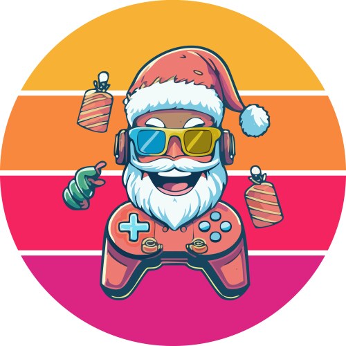 Santa with Sunglasses Vector Images (over 2,400)
