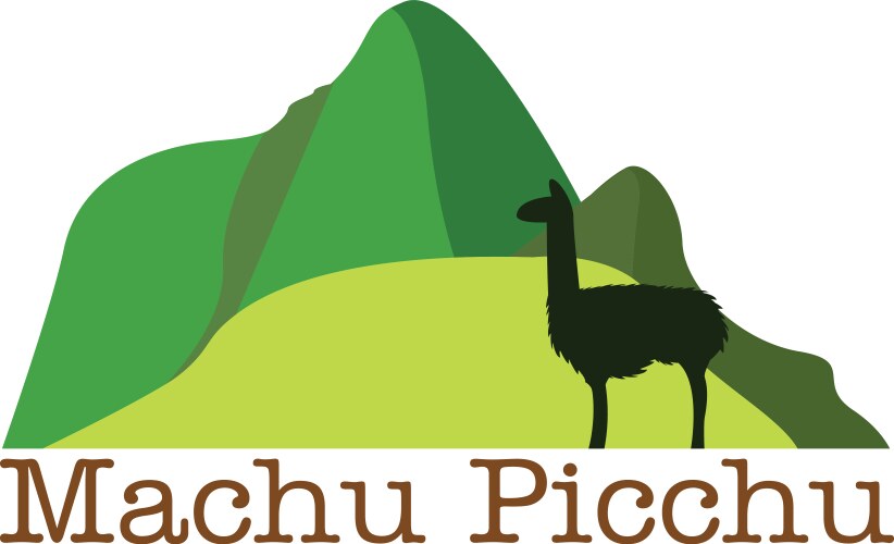 Machu picchu icon on white background simple Vector Image