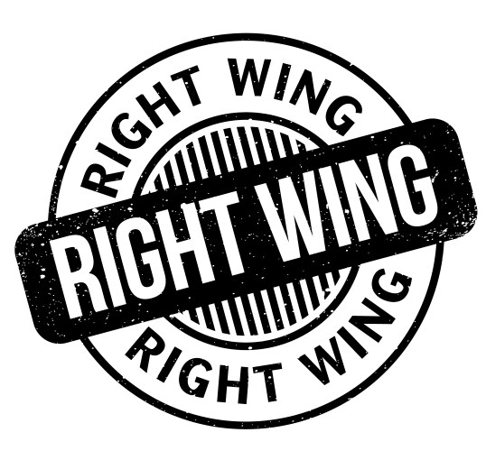 Right wing rubber stamp Royalty Free Vector Image