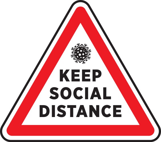 Social distancing signage or floor sticker Vector Image