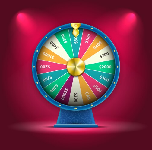 Colorful fortune wheel transparent background Vector Image
