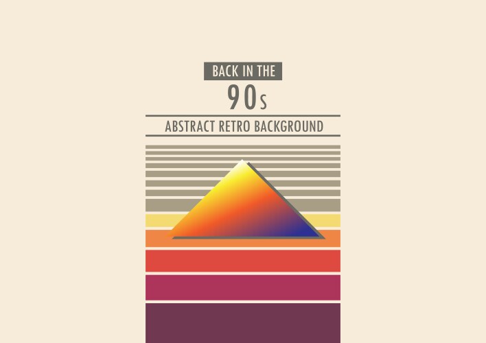 Abstract retro background back in the 90s Vector Image