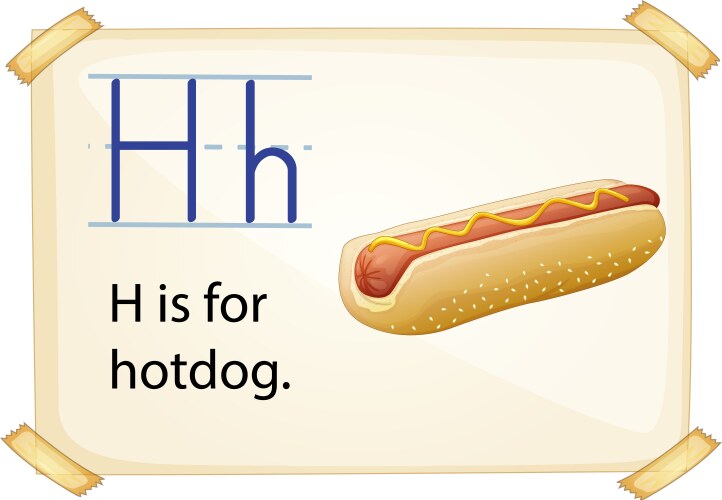 Flashcard letter r is for roll Royalty Free Vector Image