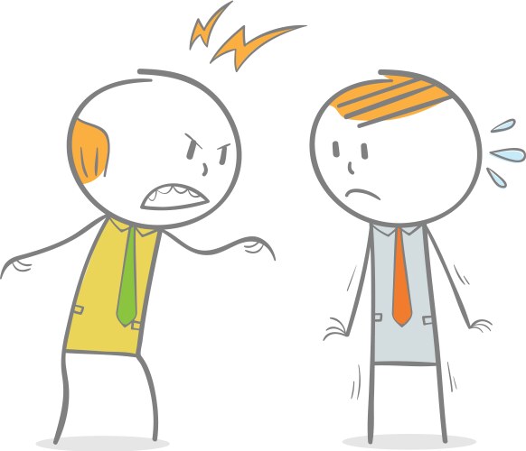 Cartoon two angry men arguing or fighting Vector Image