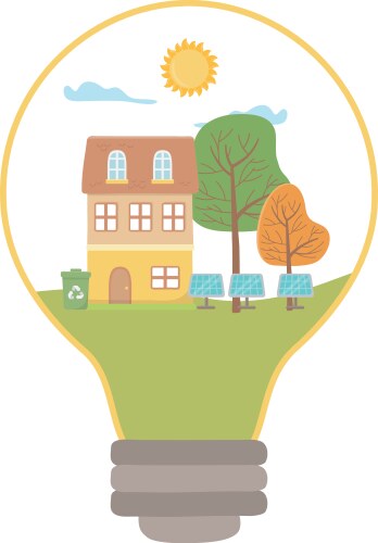 Isolated light bulb and save energy design Vector Image