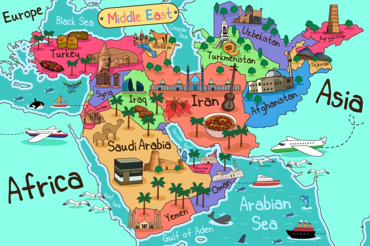 Arabian Gulf Map Vector Images (over 480)