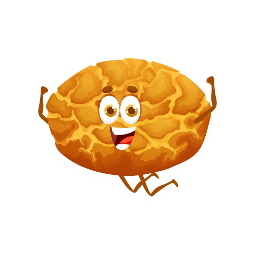 Cartoon irish barmbrack bread character bakery Vector Image