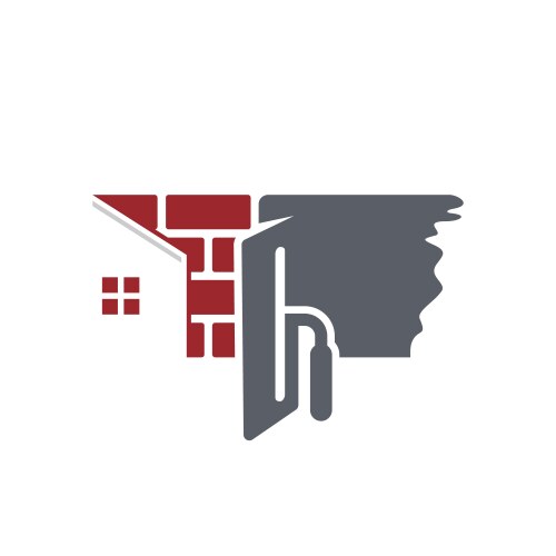 Plastering logo design Royalty Free Vector Image