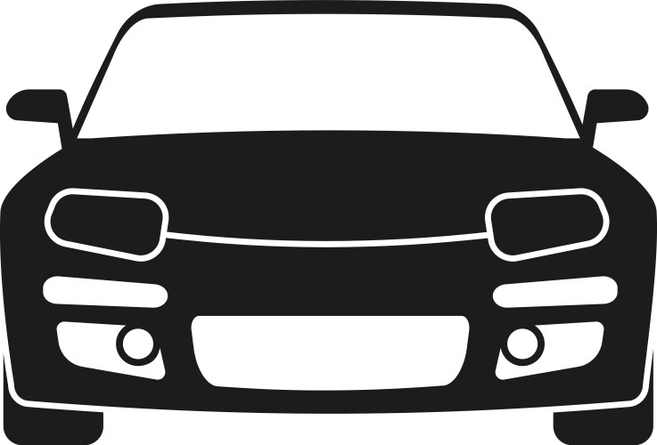 Front modern car icon simple style Royalty Free Vector Image