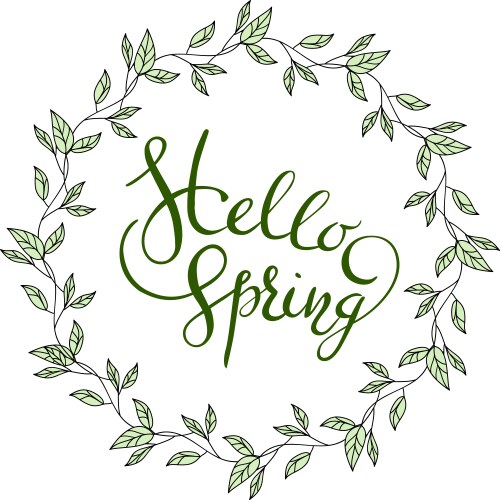 Hello spring Royalty Free Vector Image - VectorStock