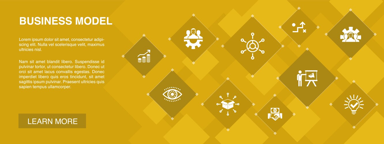 Business strategy planning model Royalty Free Vector Image