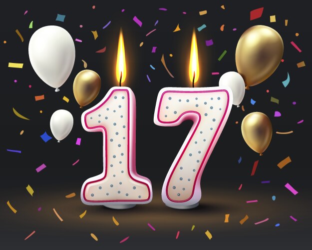 Happy Birthday 17 Vector Images (over 820)
