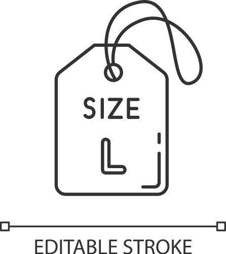 Clothing sizes labels symbols xs s m l xl xxl Vector Image